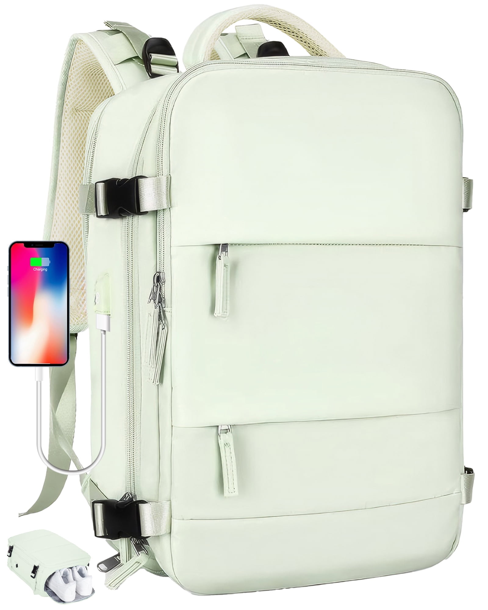 DAKIMOE Large Travel Backpack for Women Men Laptop Bag Airline Approved ...