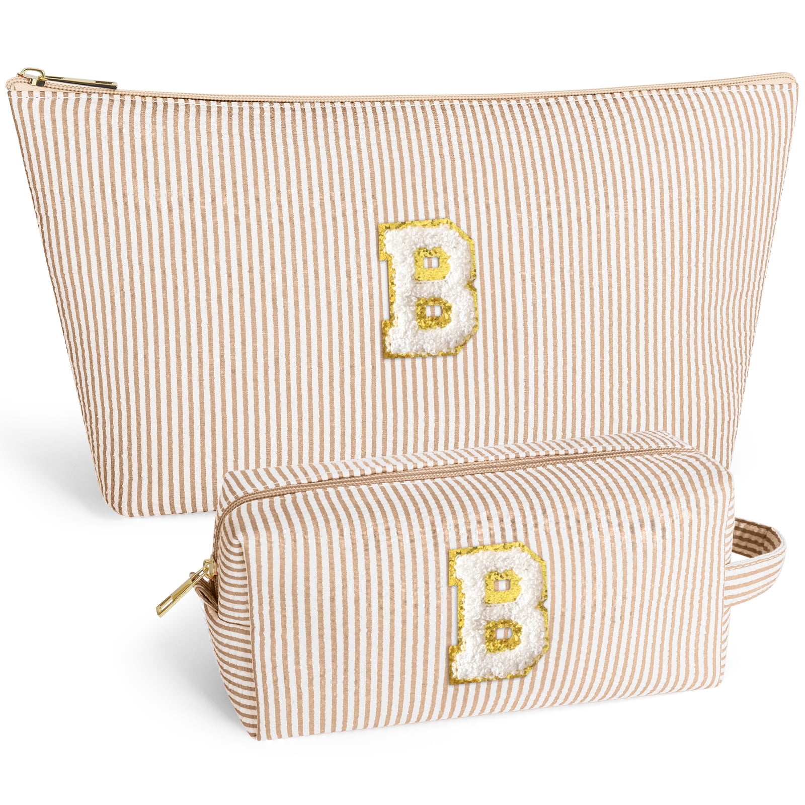 DAKIMOE Makeup Bag Cosmetic Bags Organizer Personalized Initial Travel ...