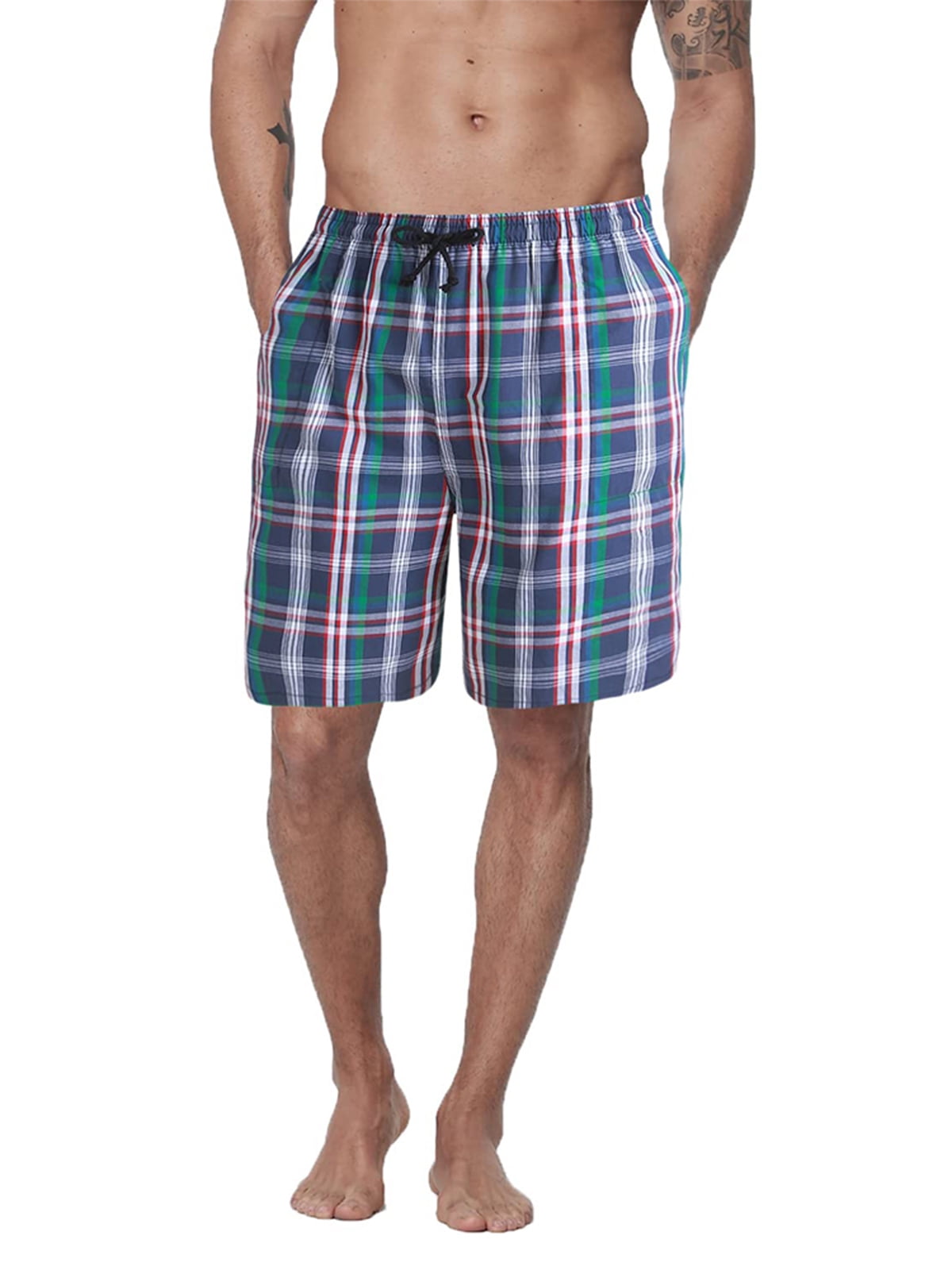 DAKIMOE Summer Thin PJs Night Pajama Men's Sleep Shorts, Cotton Lounge ...