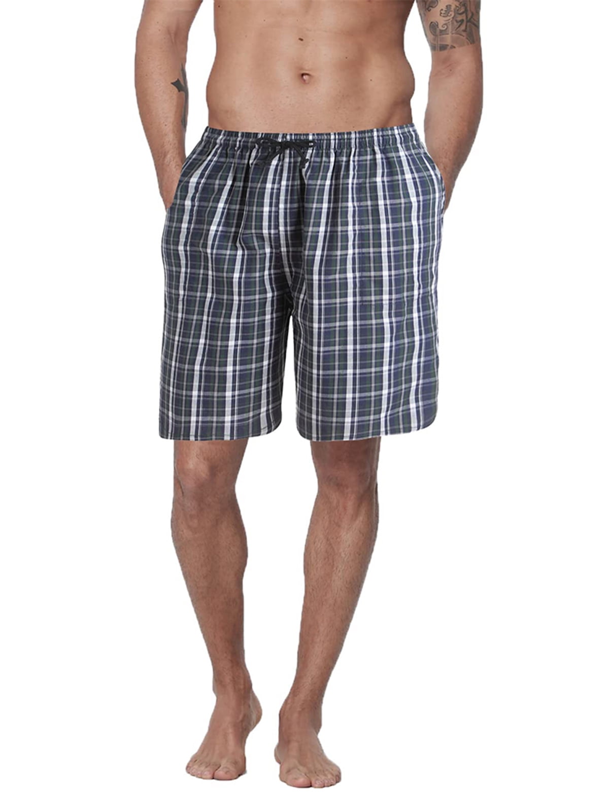 DAKIMOE Mens Sleep Shorts Pajama Shorts Cotton Sleeping Short Pajamas ...