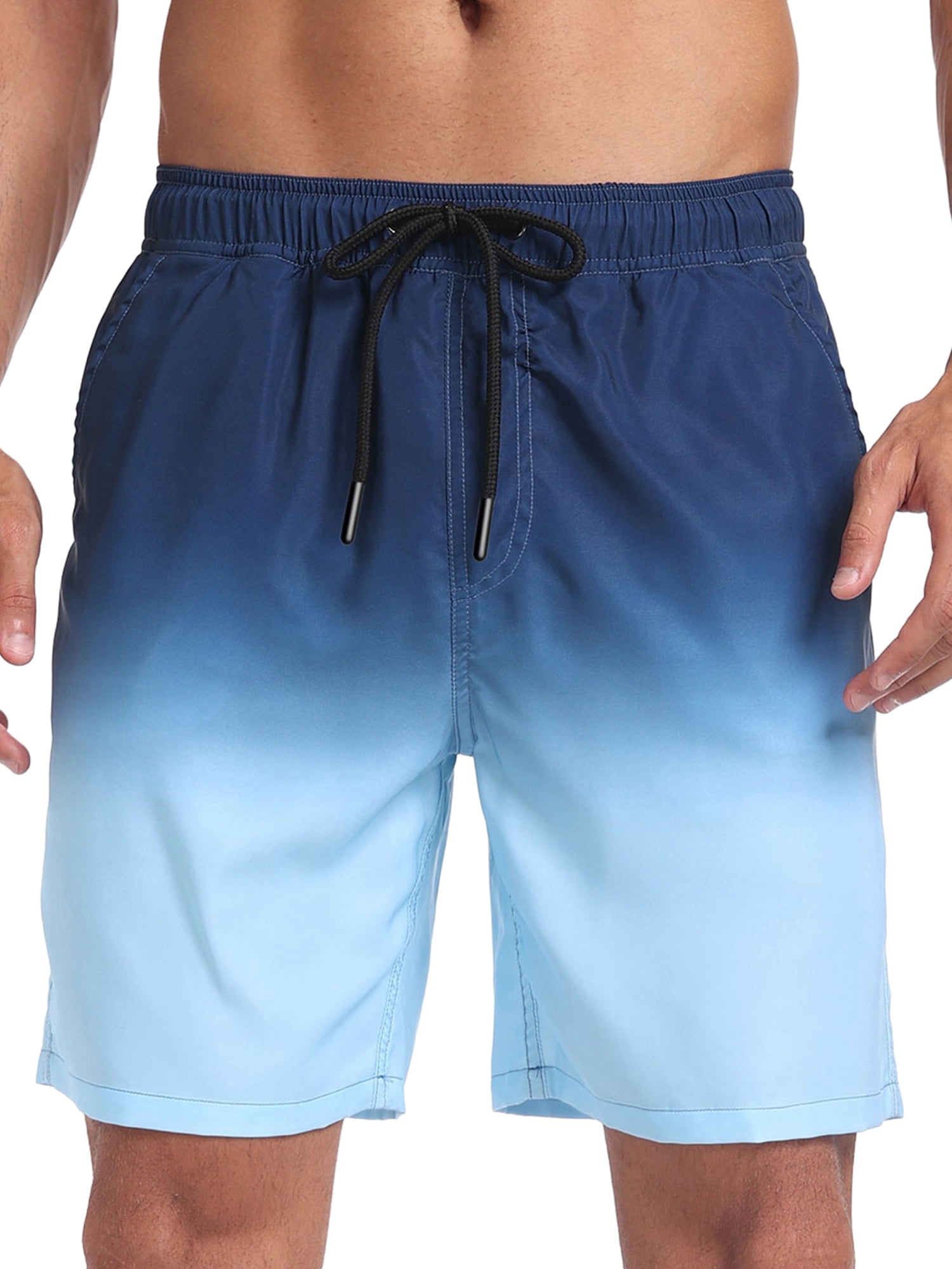 DAKIMOE Men's Swim Trunks with 7-Inch Inseam, Compression Liner, Quick ...