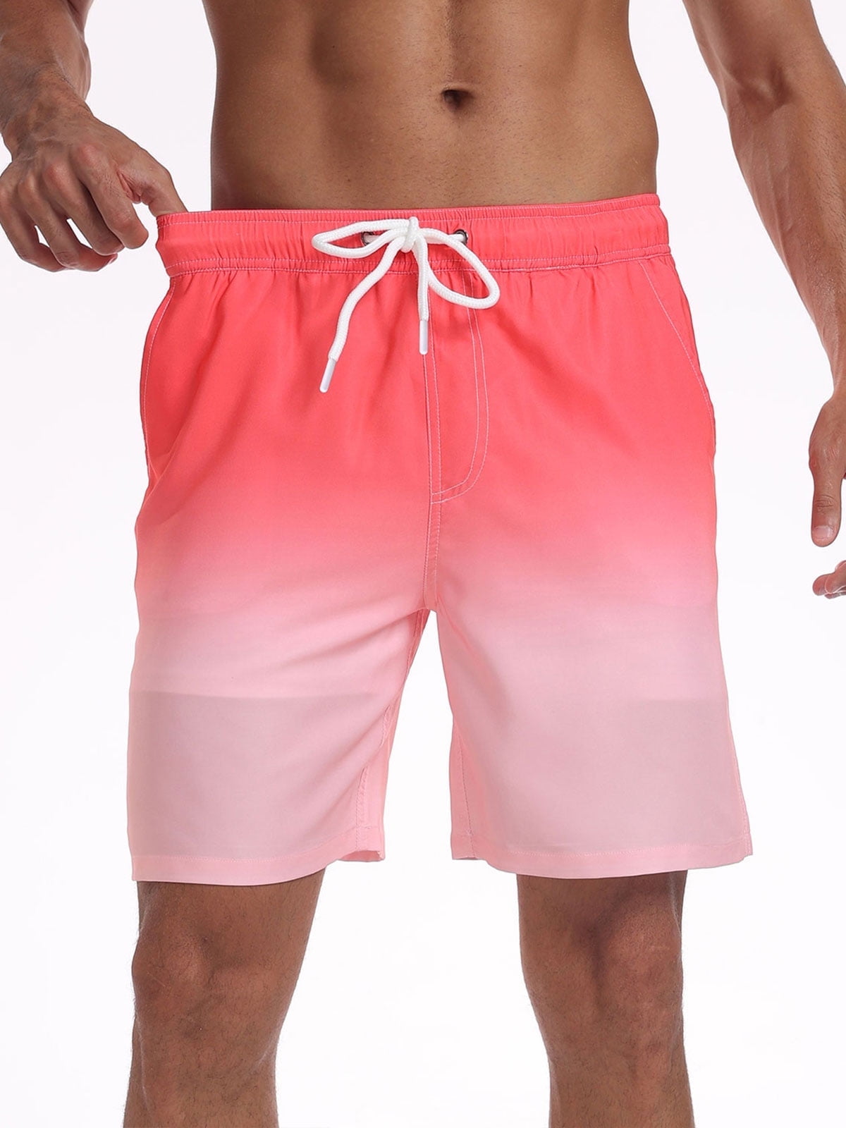 DAKIMOE Mens Swim Trunks with Compression Liner Quick Dry Sports Beach ...