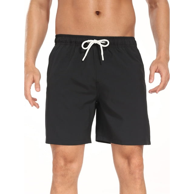 DAKIMOE Mens Swim Trunks with Compression Liner Quick Dry Sports Beach ...
