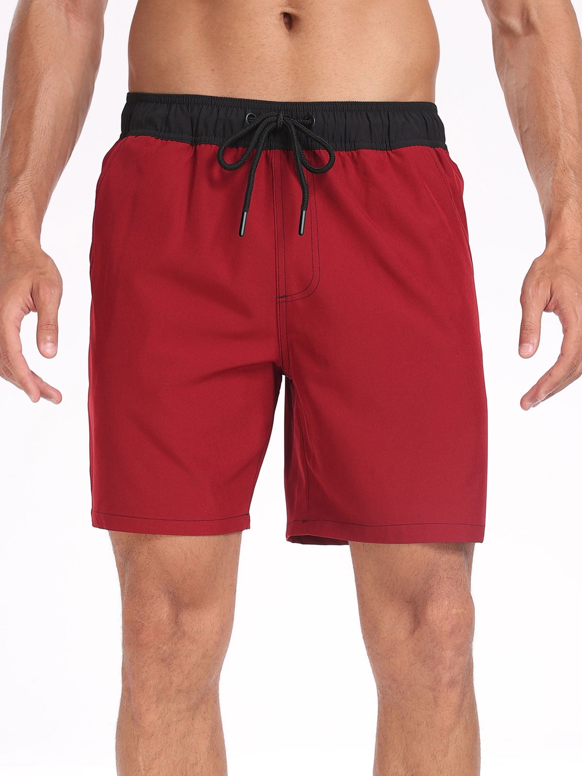 DAKIMOE Mens Swim Trunks with Compression Liner Quick Dry Sports Beach ...