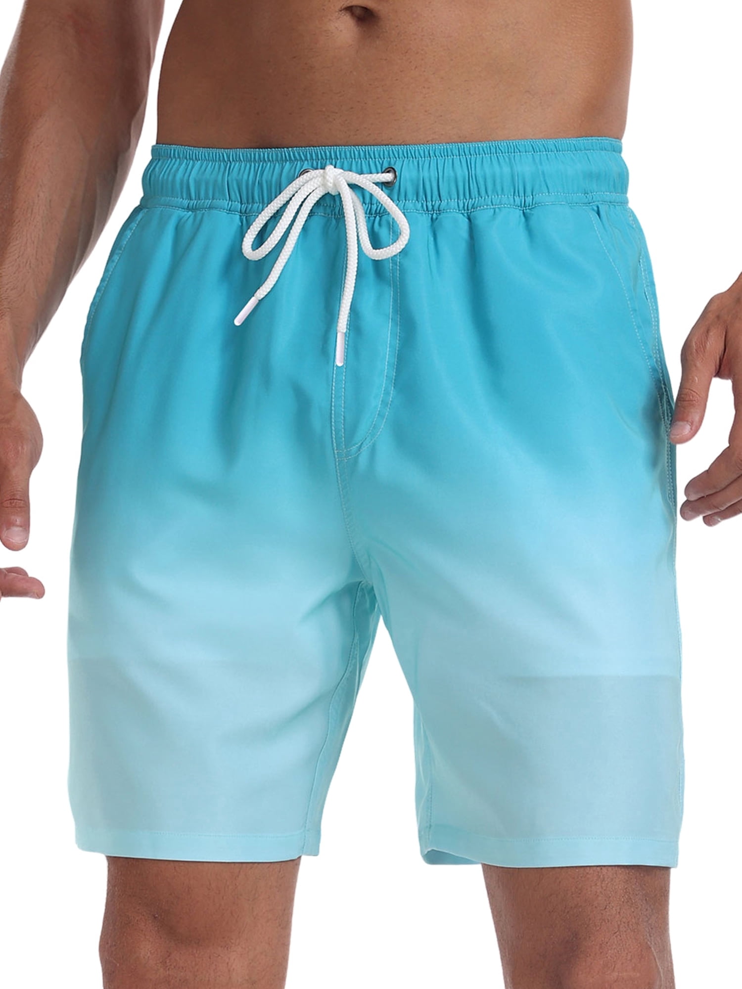 DAKIMOE Men's Swim Trunks with Compression Liner Quick Dry Beach Shorts ...