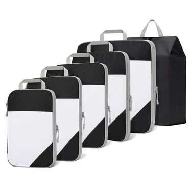 Gonex 6 Set Compression Packing Cubes Expandable Travel Luggage ...
