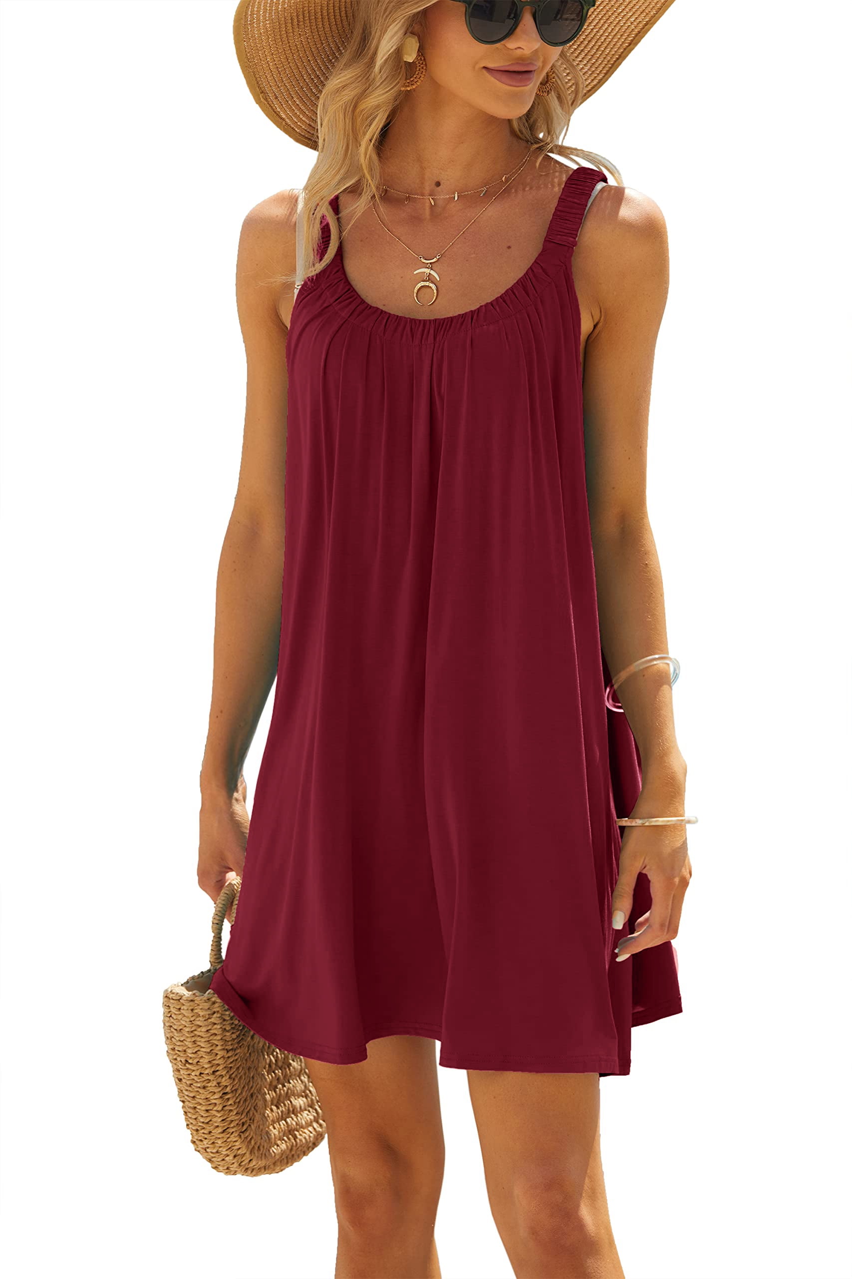 DAKIMOE Summer Beach Dress for Women Bikini Swimsuit Cover Ups Casual ...