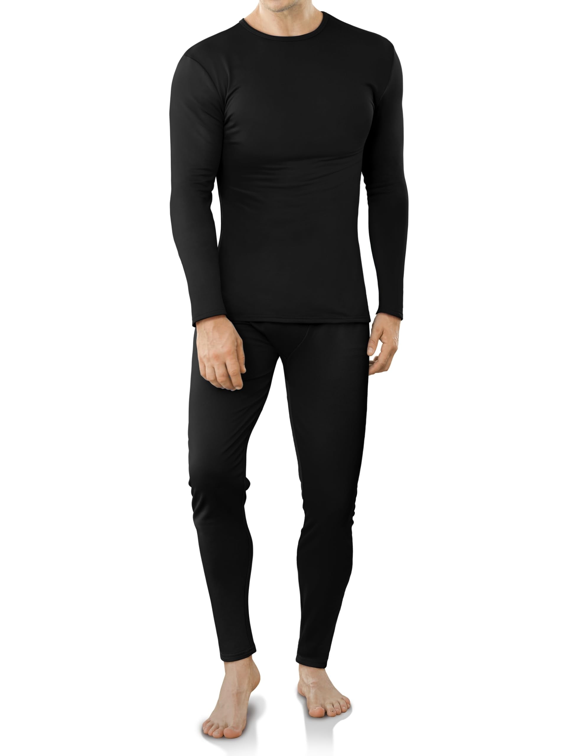 DAKIMOE Thermal Underwear for Men Long Johns with Fleece Lined, Base ...
