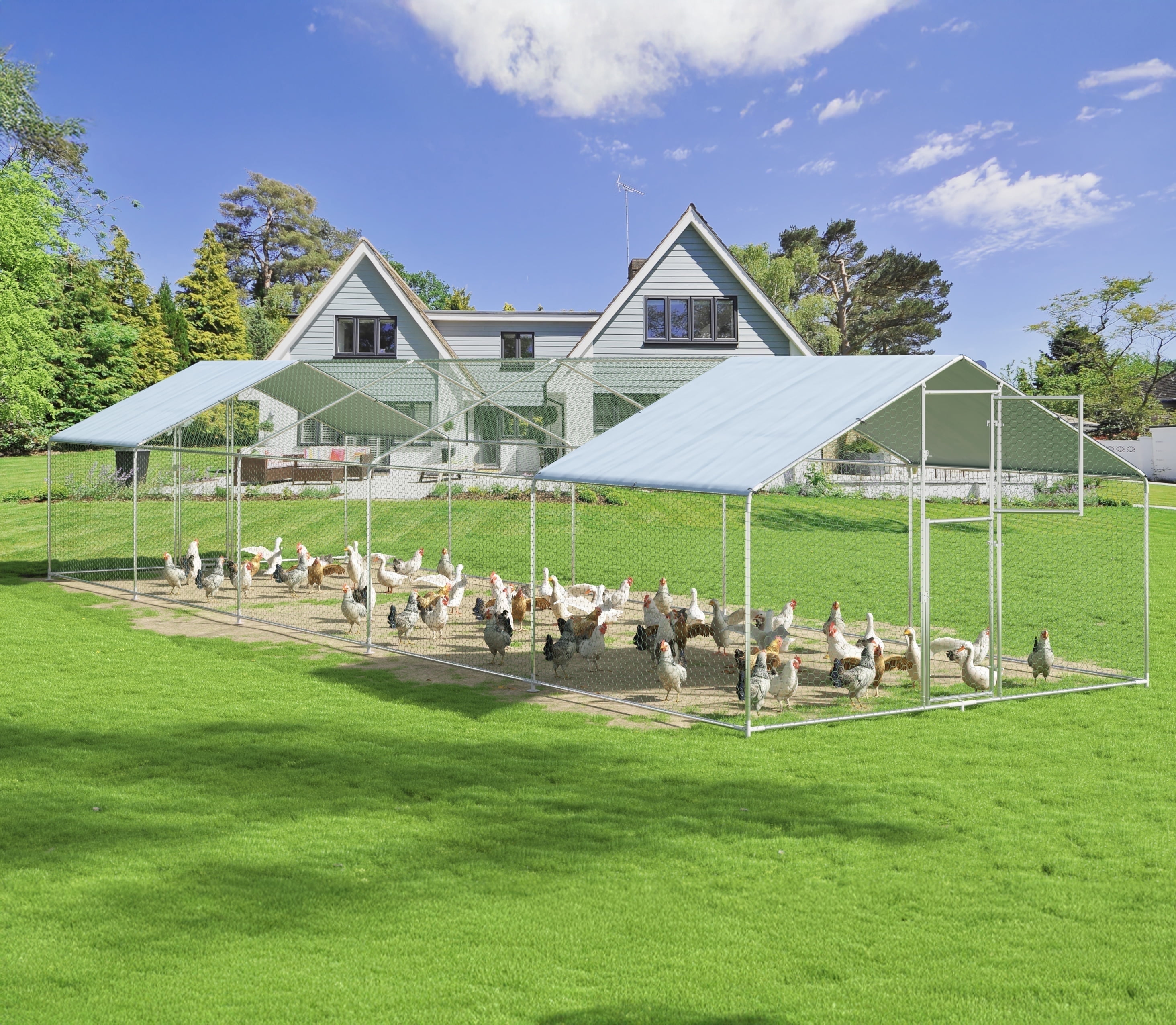 Betisef Chicken Coop,Large Metal Chicken Run Pen,Walk in Chicken Coops ...