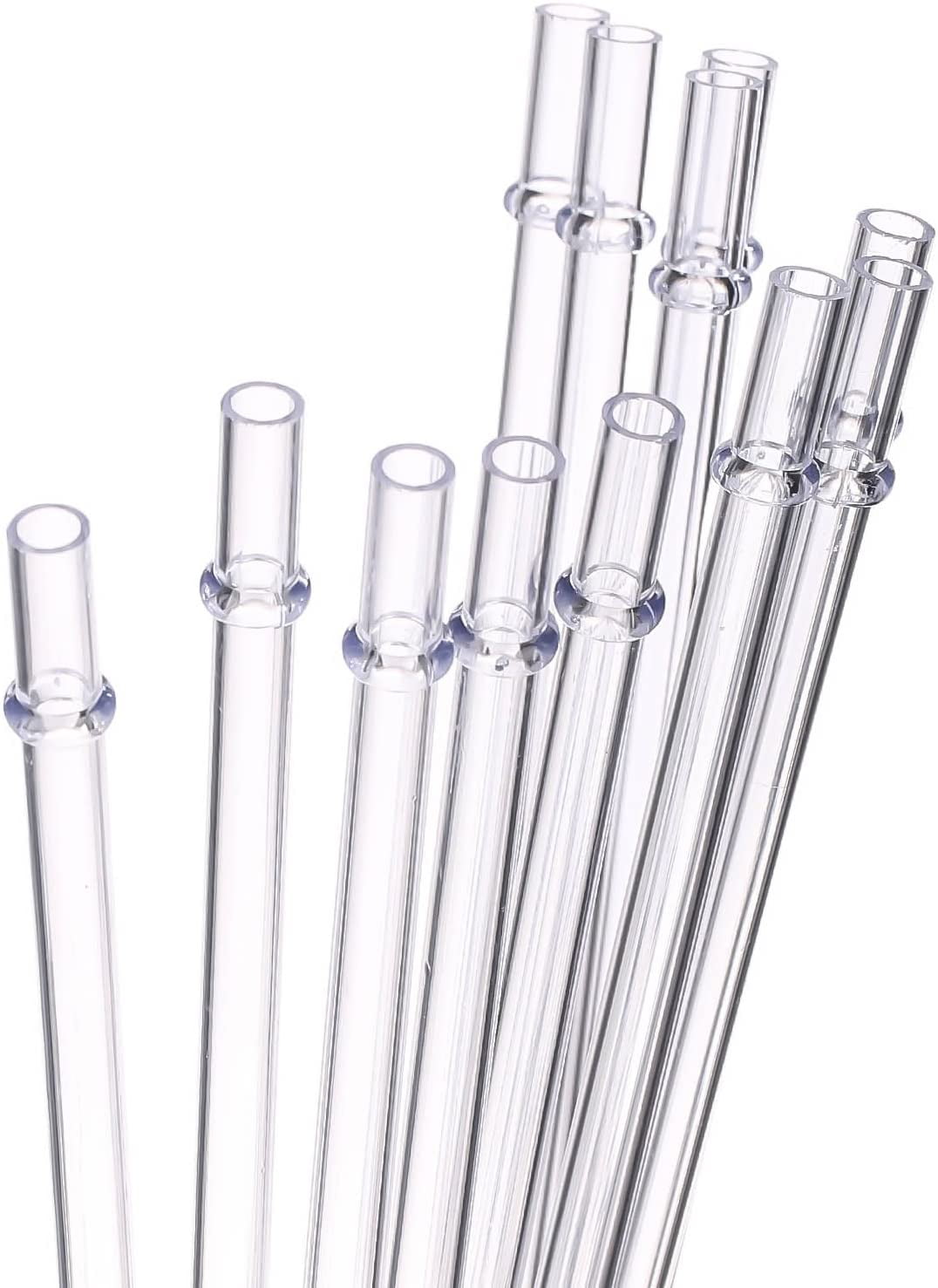 DAKOUFISH 9 Inch Clear Reusable Plastic Drinking Straws for 16 oz & 20 ...