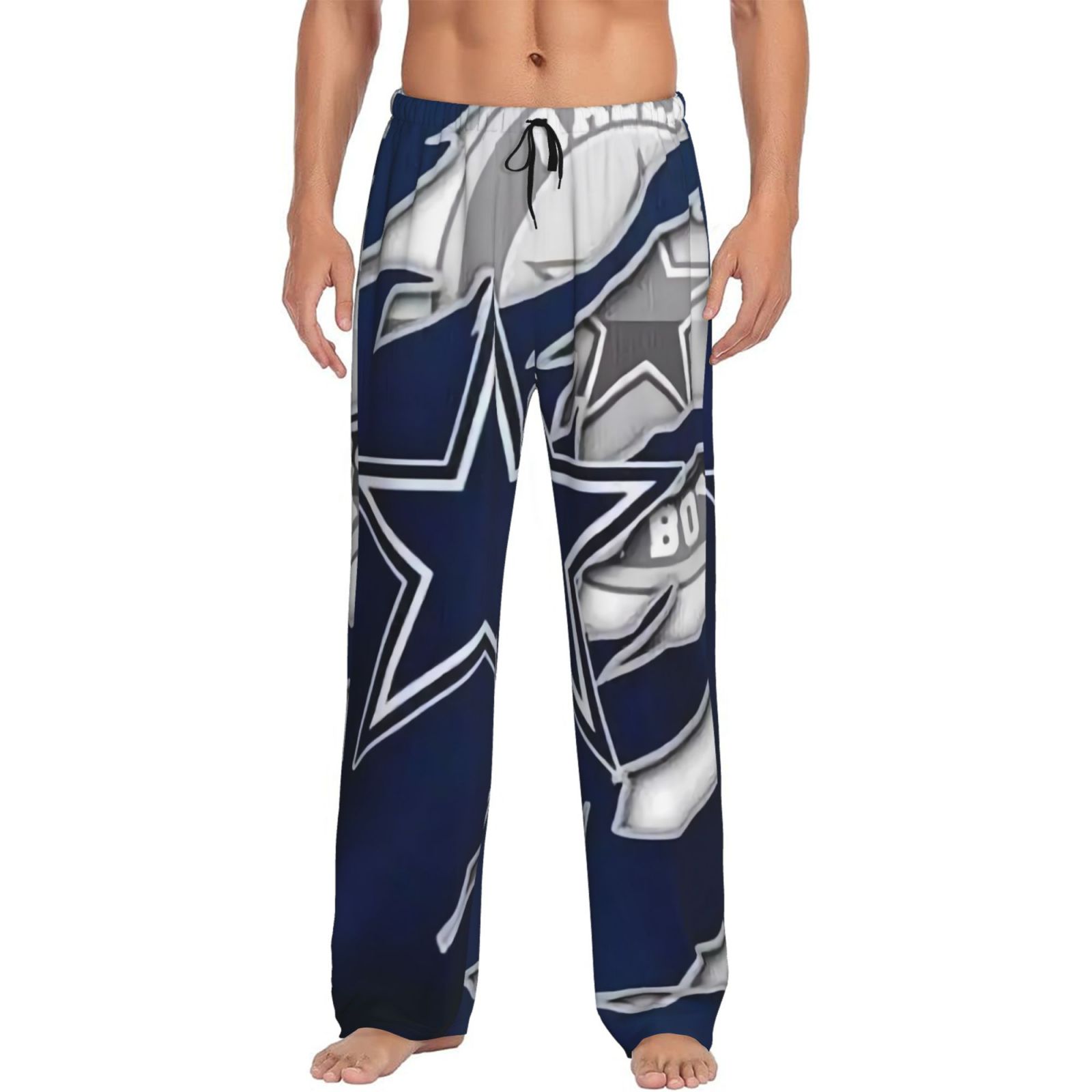 DAL Cowboyss Football team pattern customized men's home long pajama ...
