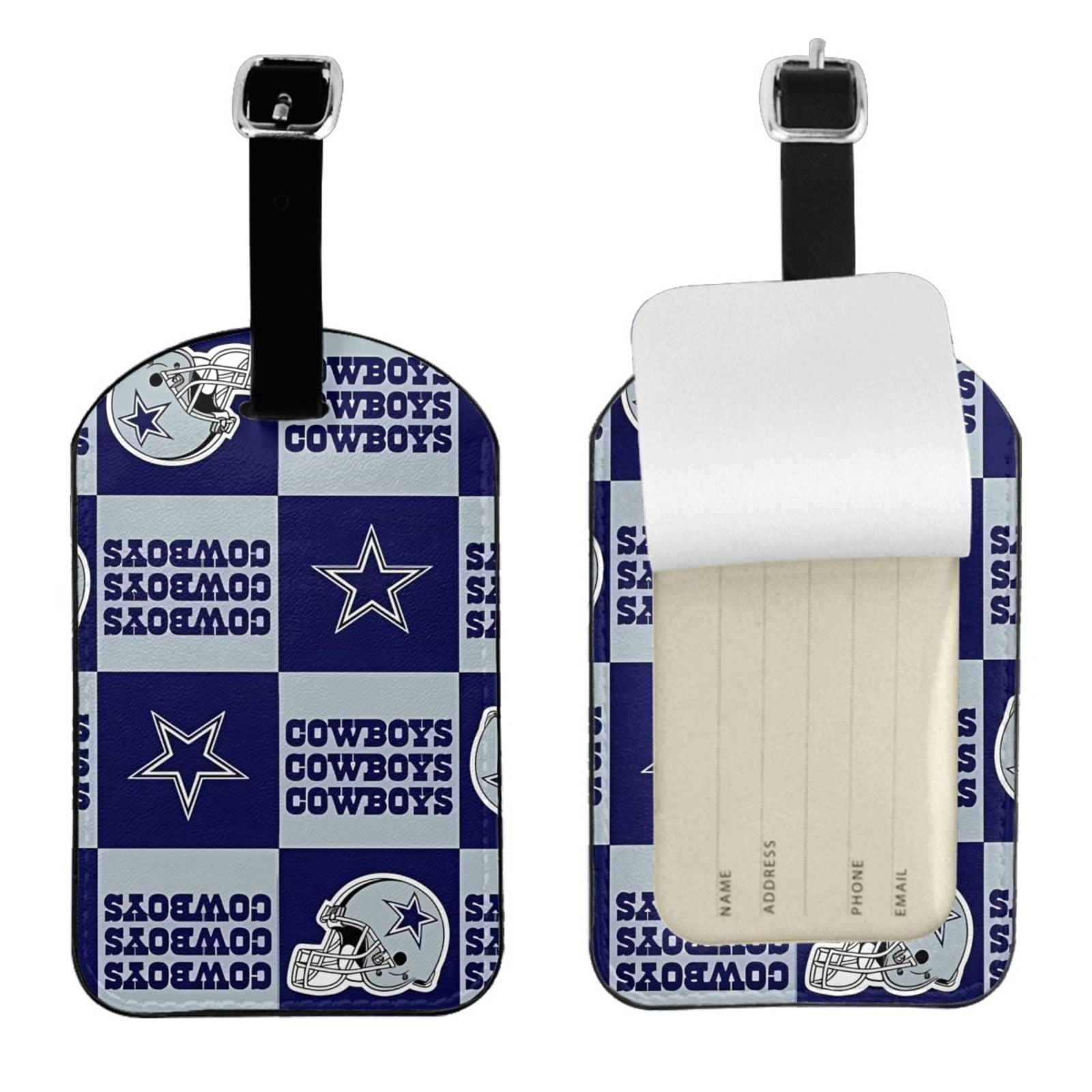 DAL Cowboyss Luggage Tag Leather Suitcase Tags Identifiers, Women Men ...