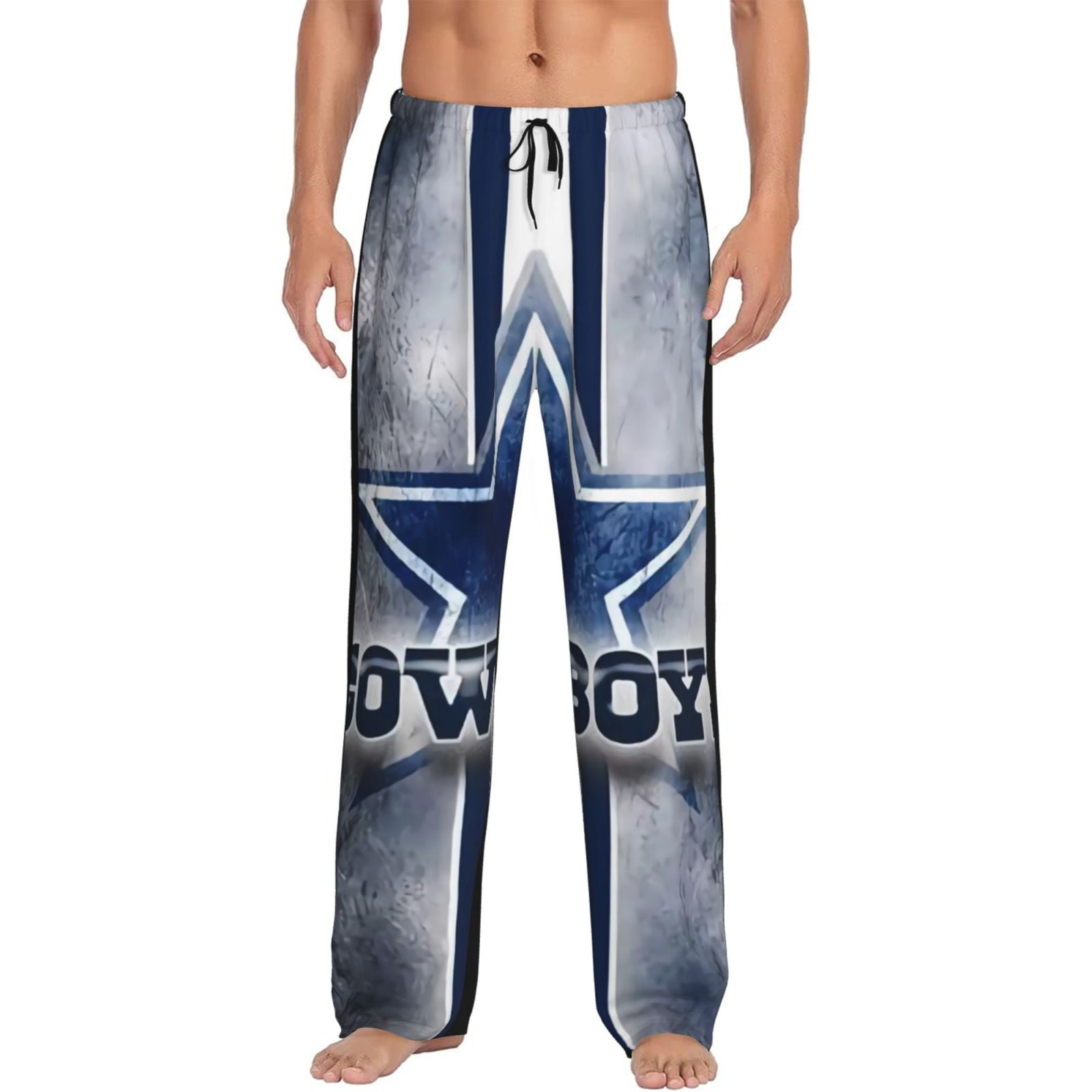 DAL Cowboyss Mens Long Pajama Pants, Team Color Casual Print Pajamas ...