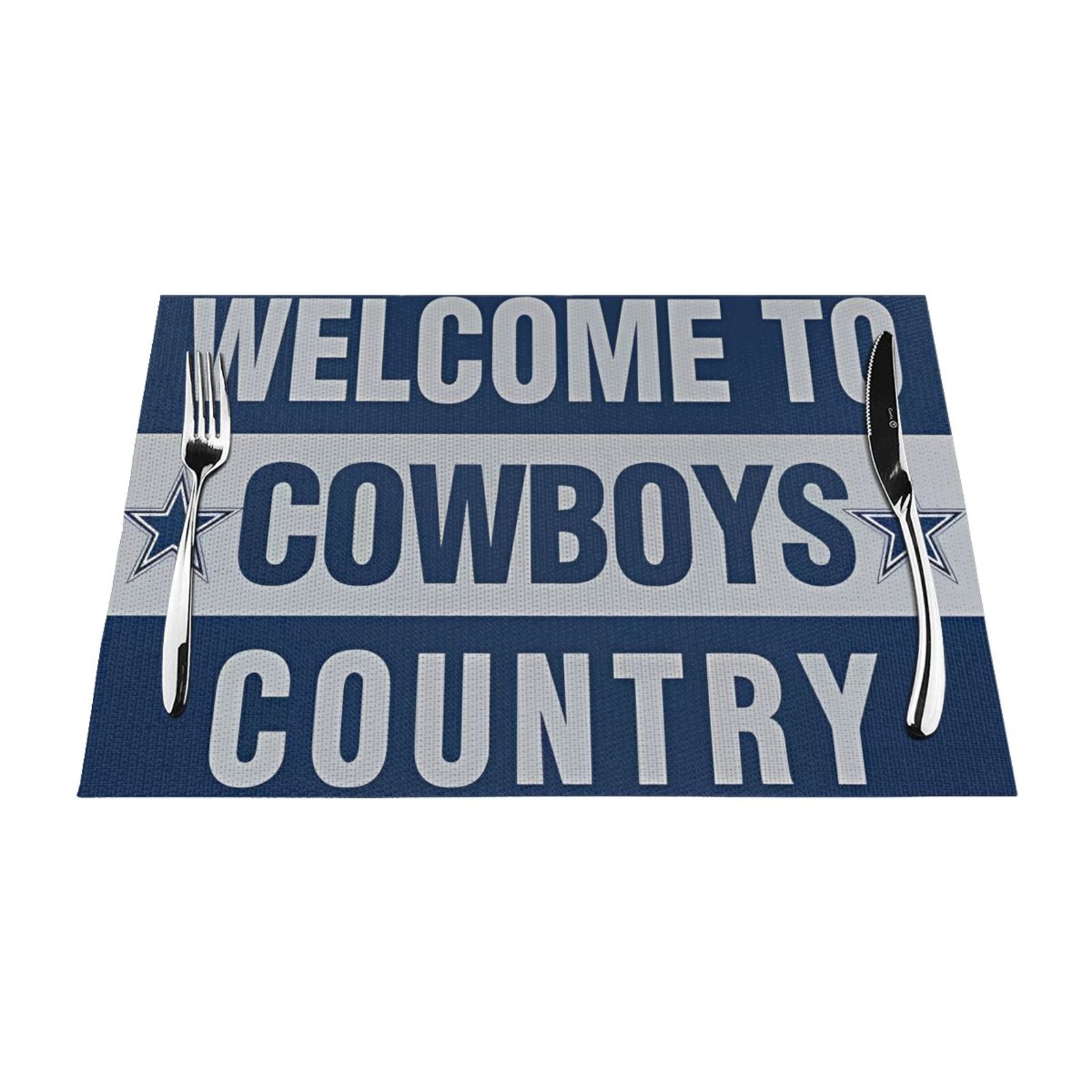 DAL Cowboyss Team Pvc Woven Placemat 12x18in (1 Piece Pack, 4 Piece ...