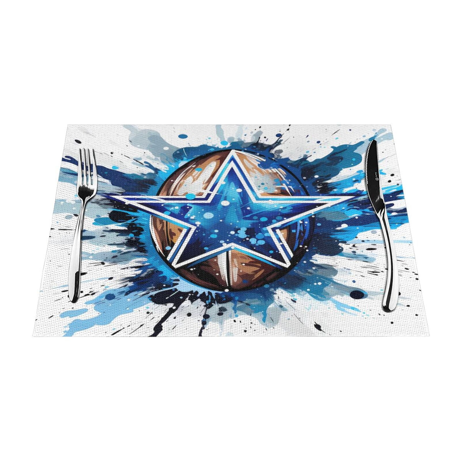 DAL Cowboyss Team Pvc Woven Placemat 12x18in (1 Piece Pack, 4 Piece ...