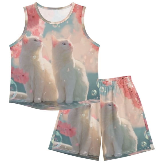 DALAWU Blossom Cats and Bubbles For Ultra-Soft Pajama Breathable ...