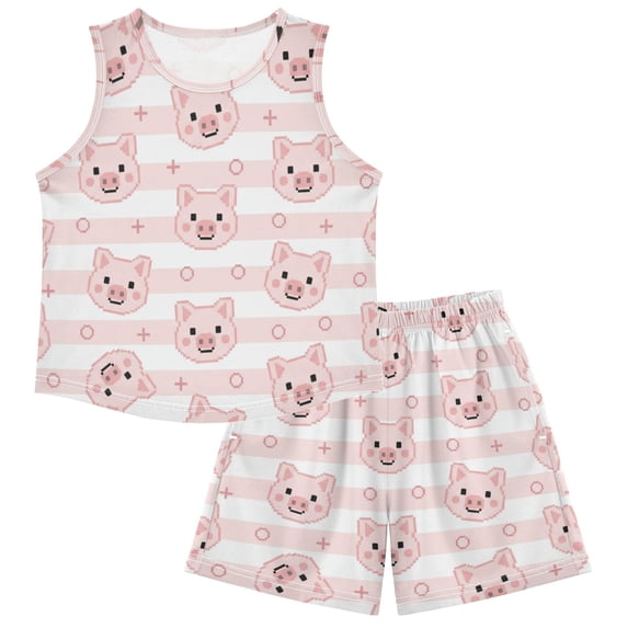 DALAWU Cartoon Pig For Ultra-Soft Pajama Breathable Sleeveless ...