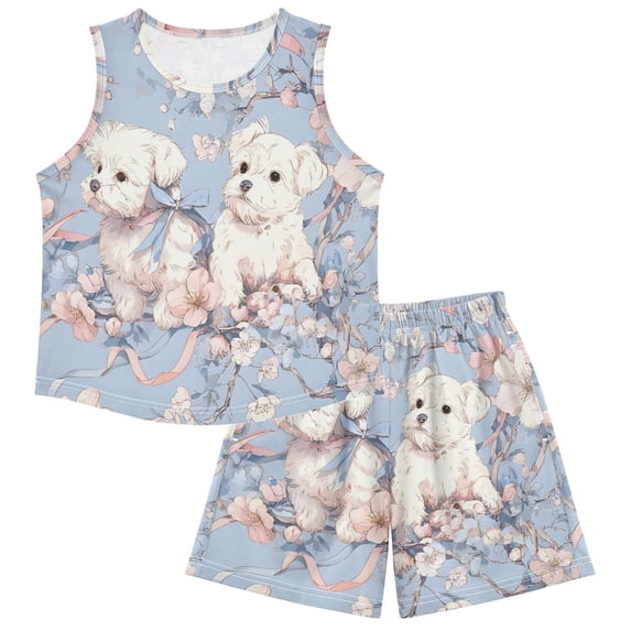 DALAWU Cherry Blossom For Ultra-Soft Pajama Breathable Sleeveless ...