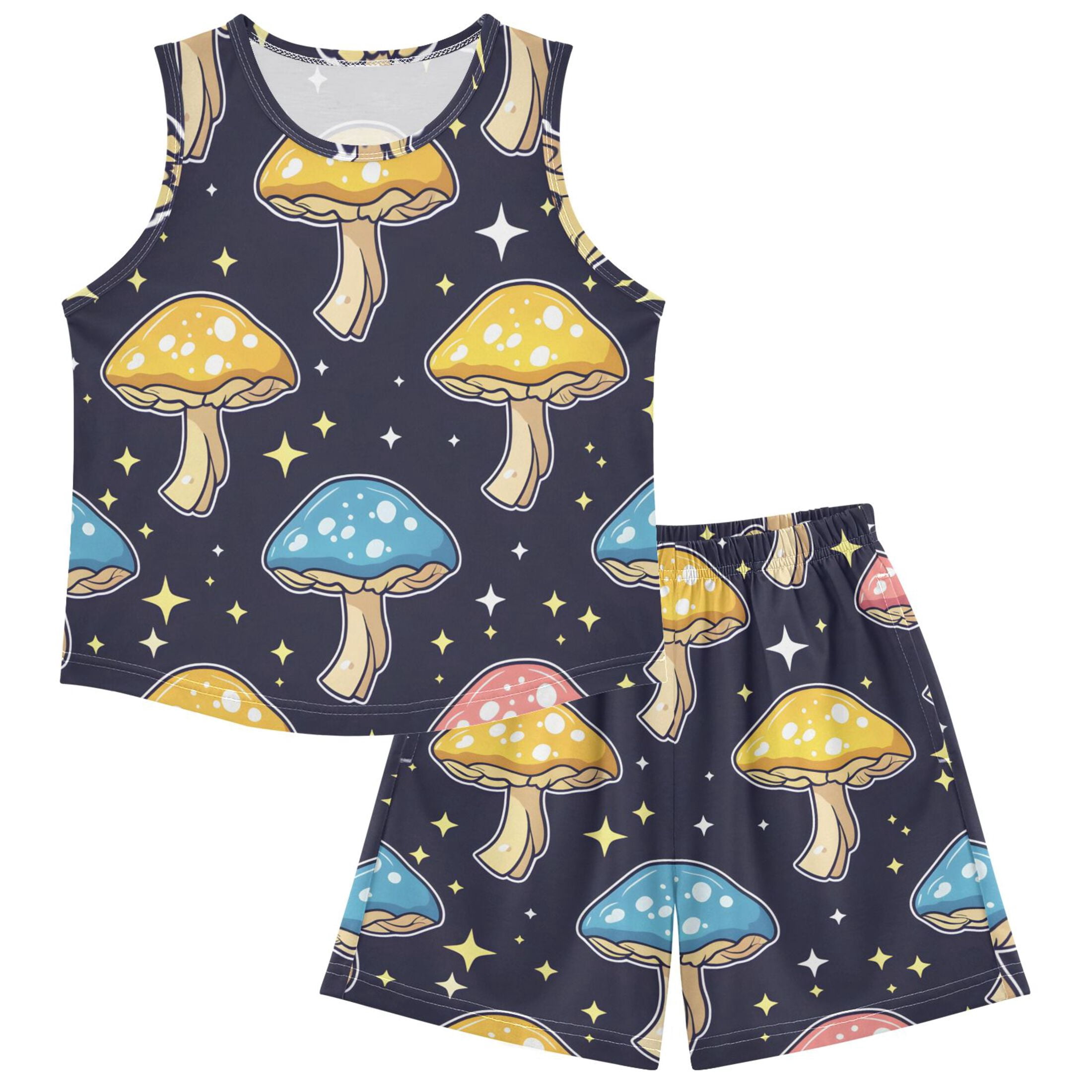 DALAWU Colorful Mushroom Star Pattern For Ultra-Soft Pajama Breathable ...