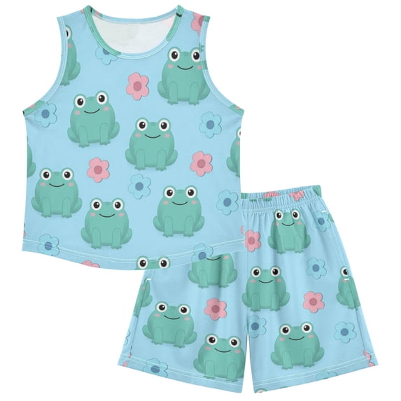 DALAWU Frog Cute Cartoon For Ultra-Soft Pajama Breathable Sleeveless ...