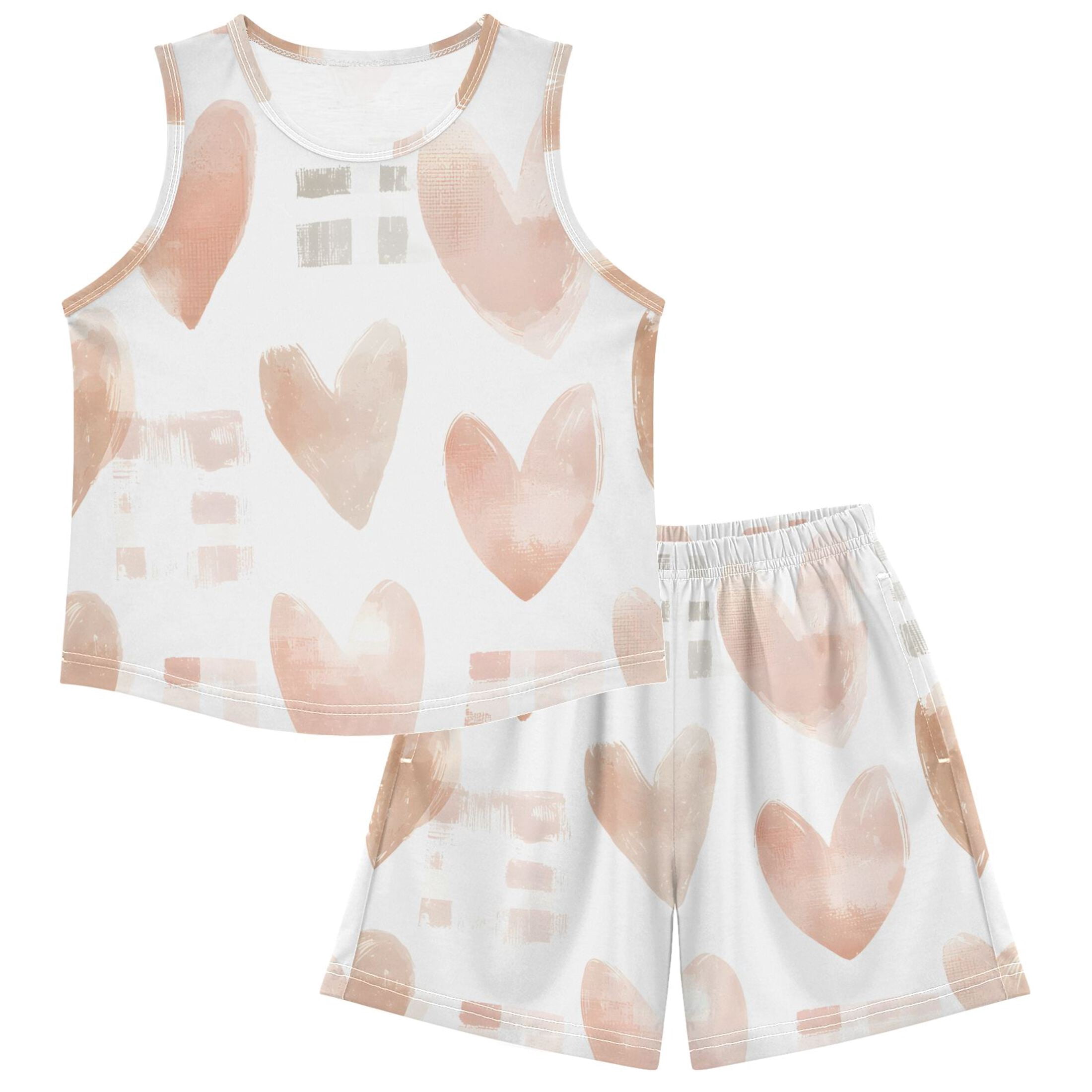 DALAWU Love Flesh Color Tile Pattern For Ultra-Soft Pajama Breathable ...
