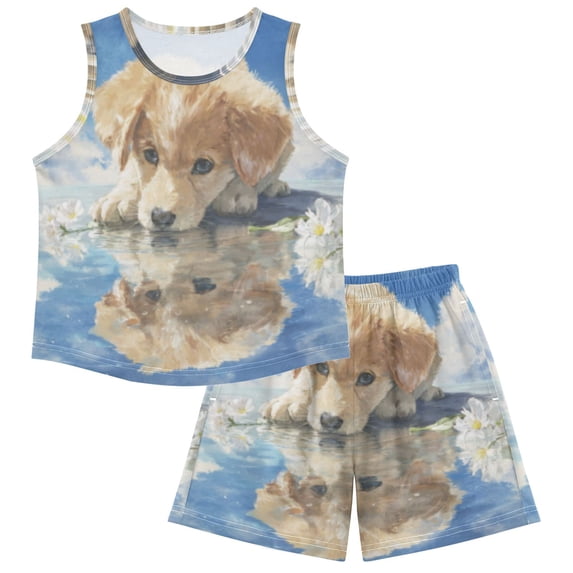 DALAWU Puppy Reflection For Ultra-Soft Pajama Breathable Sleeveless ...