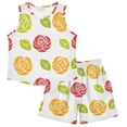 DALAWU Rose Flower Spread Tile Leaves Pattern For Ultra-Soft Pajama ...