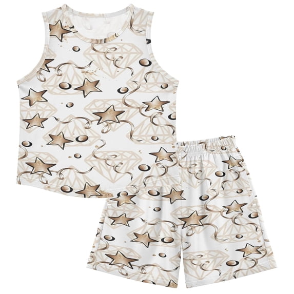 DALAWU Star Swirl Design For Ultra-Soft Pajama Breathable Sleeveless ...