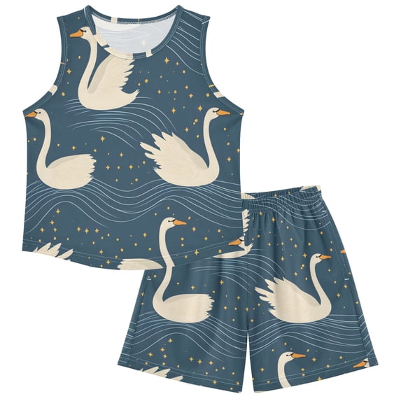 DALAWU Swan Starry Night Pattern For Ultra-Soft Pajama Breathable ...