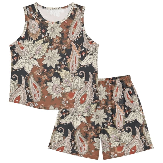 DALAWU Terracotta Paisley Bloom For Ultra-Soft Pajama Breathable ...