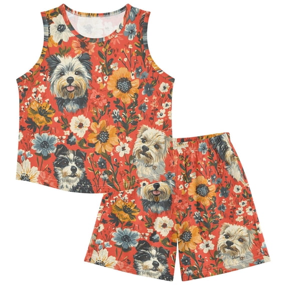 DALAWU Terrier Floral Pattern For Ultra-Soft Pajama Breathable ...