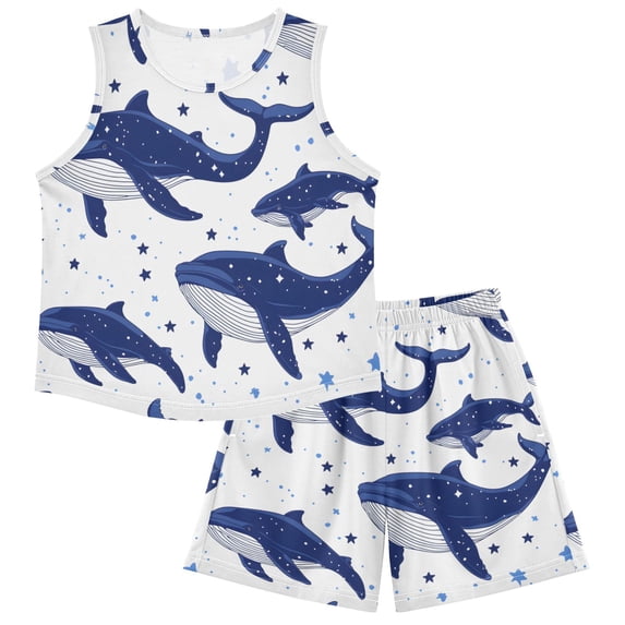 DALAWU Whale Star Pattern For Ultra-Soft Pajama Breathable Sleeveless ...