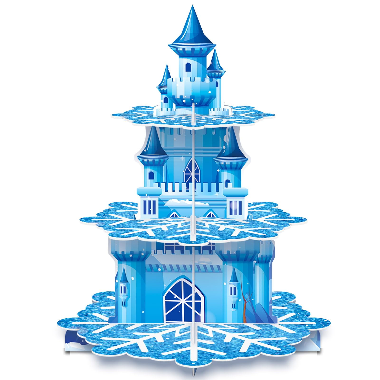 DALIAGRA 3 Tier Frozen Cupcake Stand Frozen Centerpieces Birthday Party ...