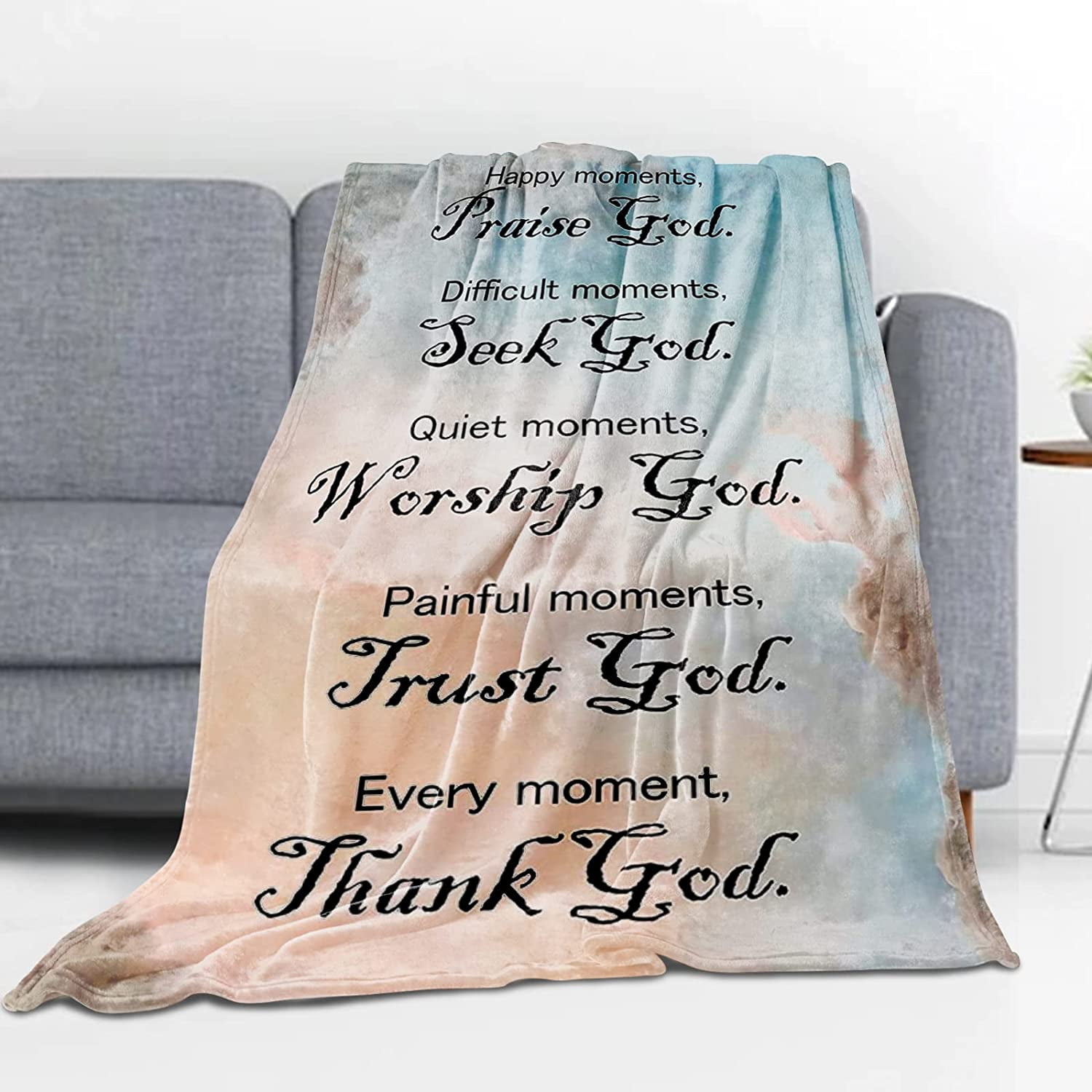 DALIHUA Christian Bible Verse Throws Blanket Healing Spiritual Blanket ...