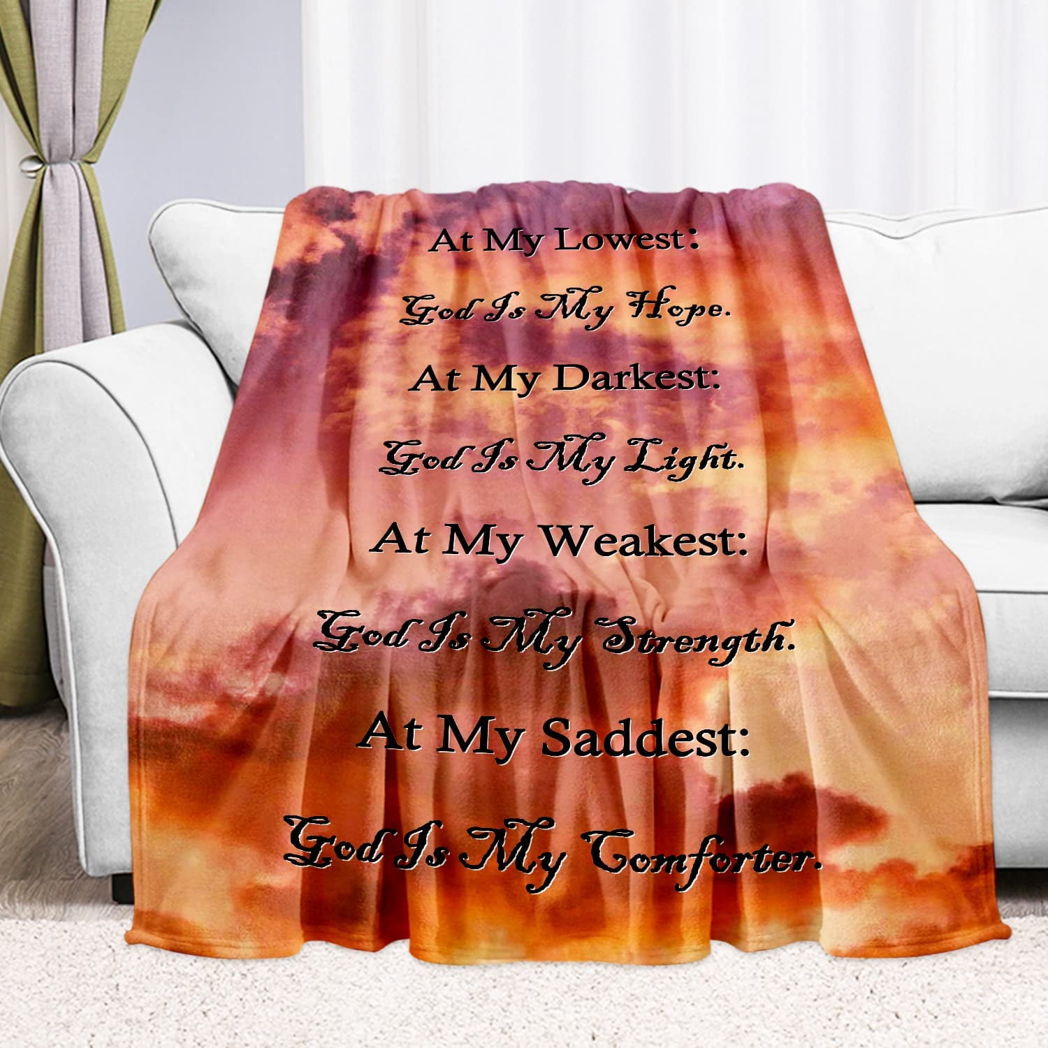 DALIHUA Christian Gift for Women Religious Gift Throw Blanket Healing ...