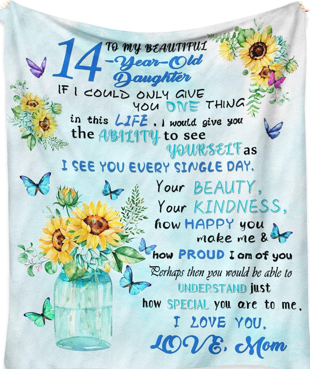 DALIHUA Custom Blanket, Gifts for 14 Year Old Girl, Gifts for 14 Year ...