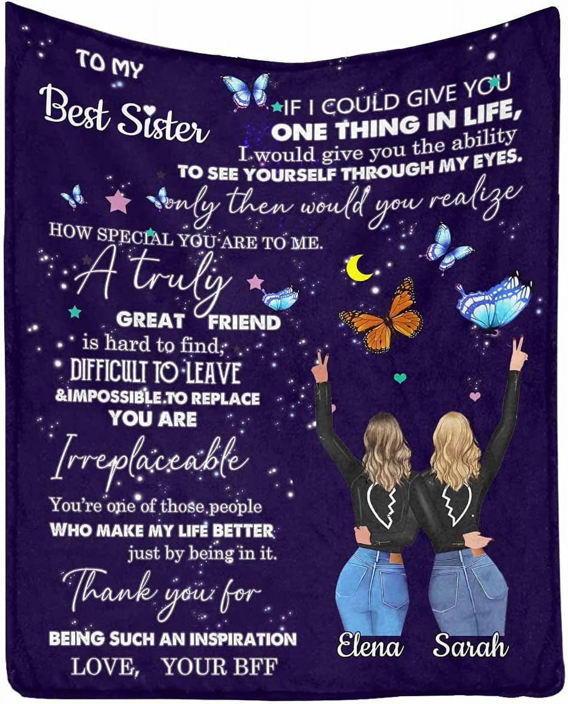 DALIHUA Personalized Blanket to My Best Sister, A Truly Great Friend is ...