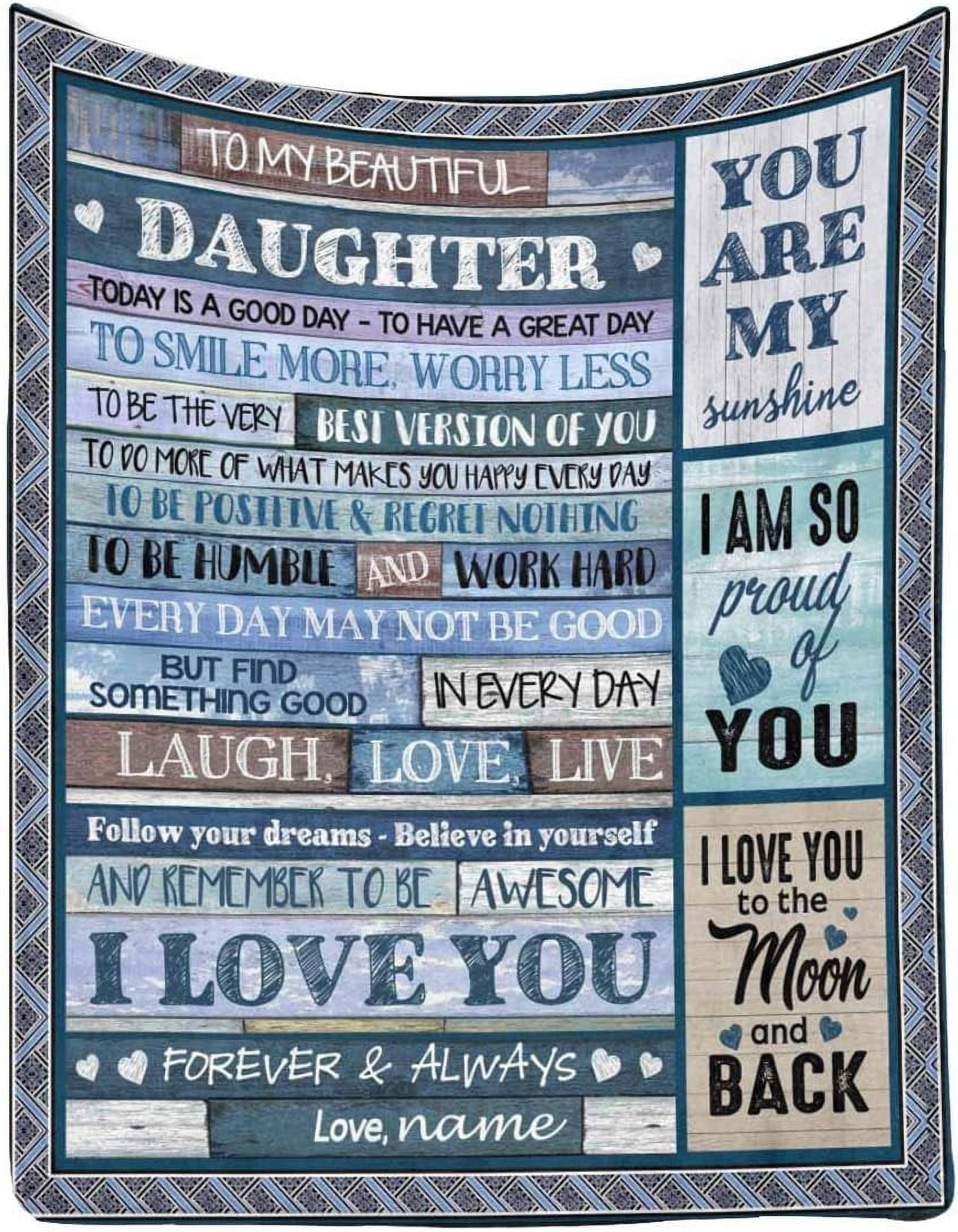 DALIHUA Personalized Custom Name Message Text Blanket from Dad & Mom to ...
