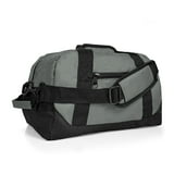 DALIX, Small Duffel Bag, 14 inch, Two Tone Gray with Shoulder Strap ...