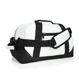 DALIX 14" Small Duffel Bag Gym Duffle Two Tone in White with Shoulder ...