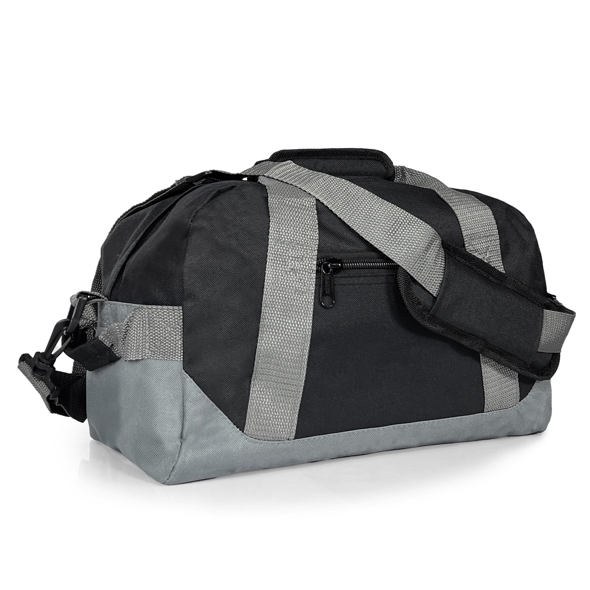 DALIX 14" Small Duffel Bag with Shoulder Strap, Black/Gray - Walmart.com