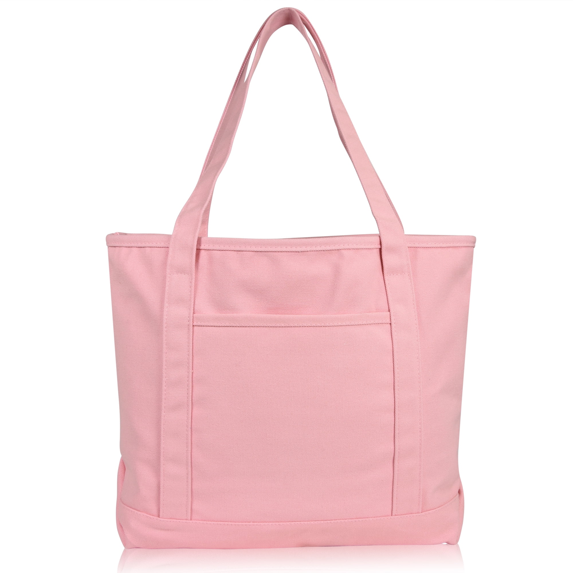 Dalix 20 Extra Large Washable Cotton Canvas Shopping Tote Bag With Zip