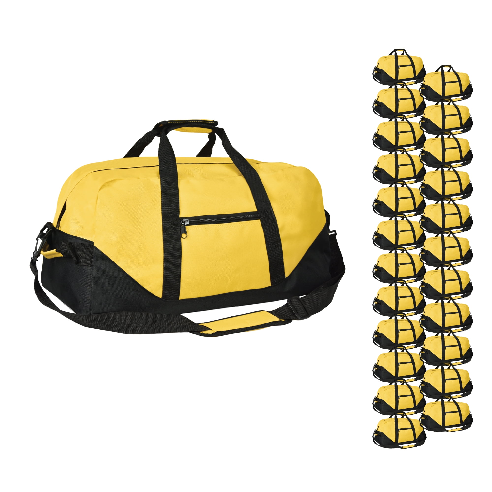 DALIX 21" Large Duffle Bag with Adjustable Strap in Gold 24 Pack ...