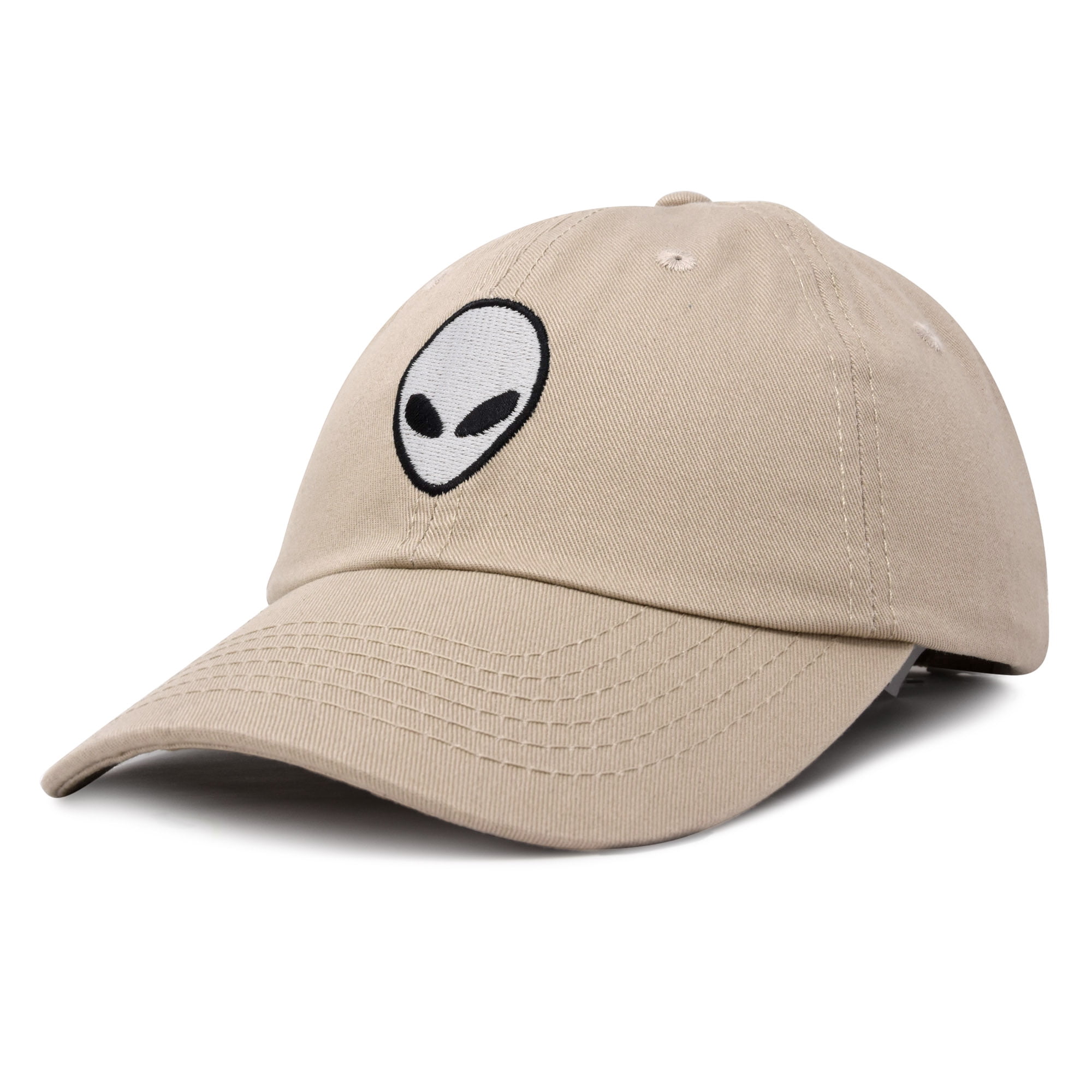 DALIX Alien Head Baseball Cap Mens and Womens Hat in Khaki - Walmart.com