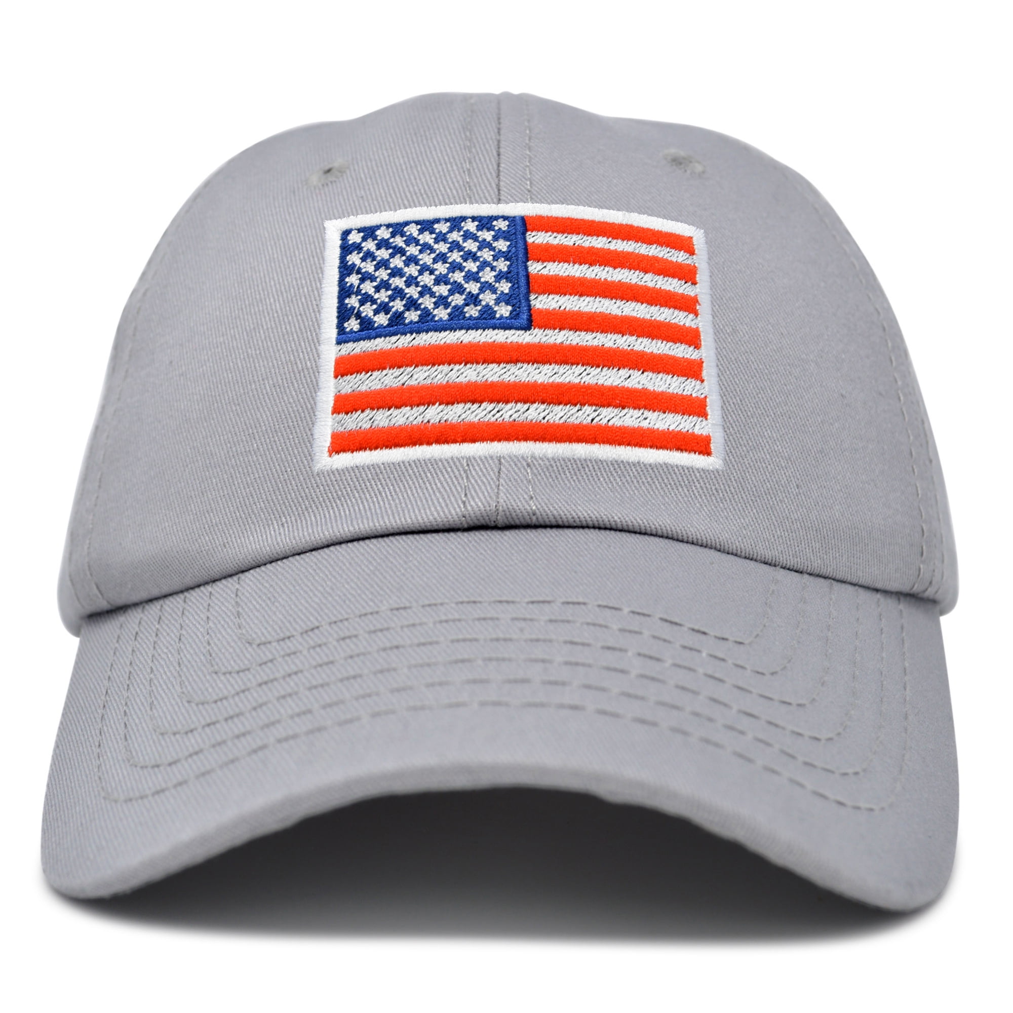 DALIX American Flag Hat Premium USA Baseball Cap in Gray - Walmart.com