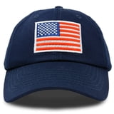 DALIX American Flag Baseball Cap, Navy Blue, 100% Cotton, Adjustable ...