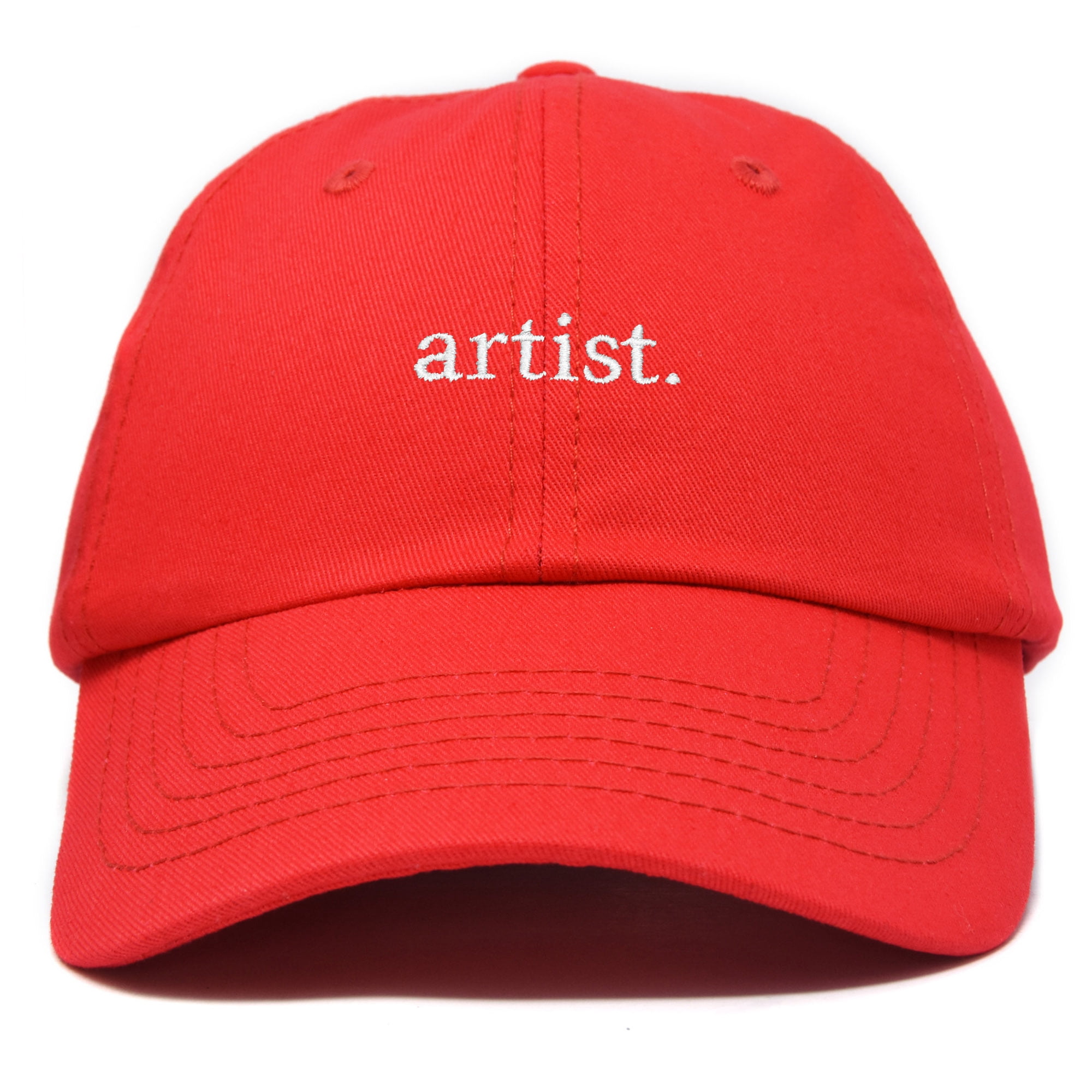 DALIX Artist Expression Baseball Cap Mens Womens Embroidered Hat in Red ...