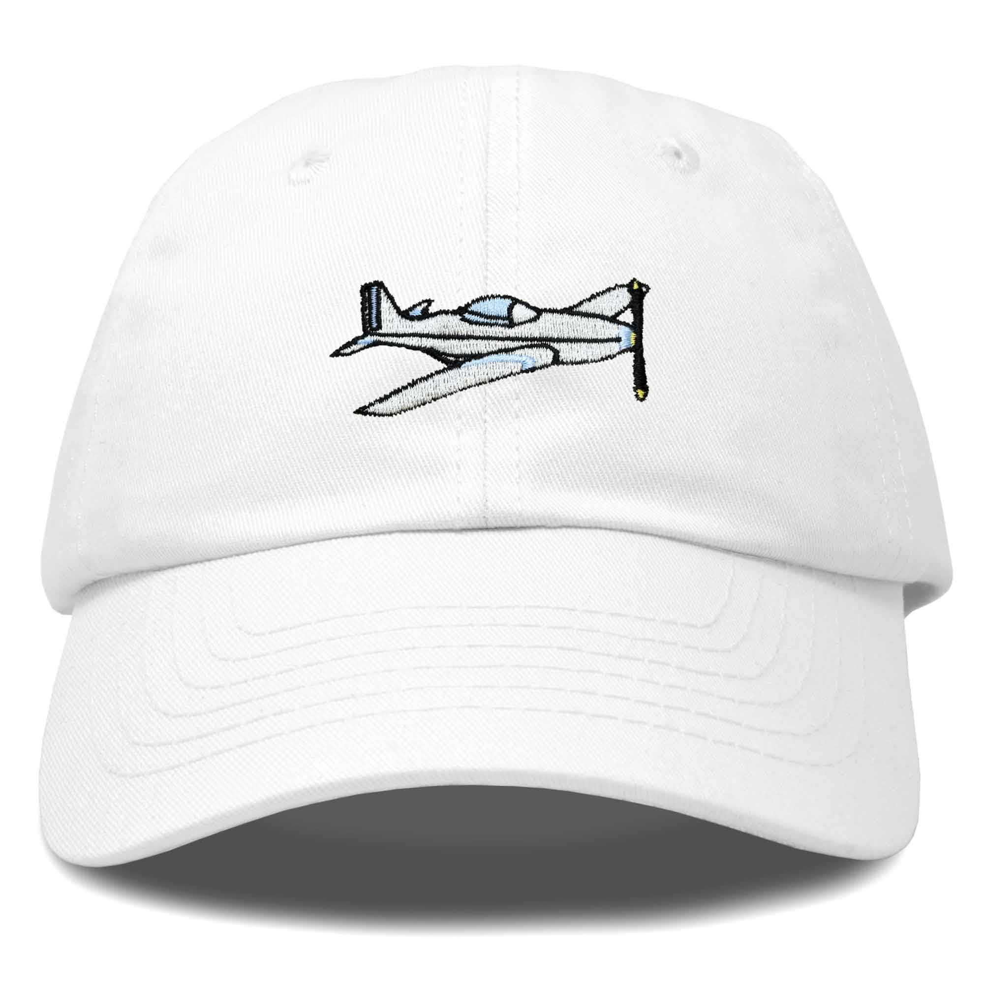 DALIX Aviator Airplane Ball Cap Embroidered Hat in White - Walmart.com