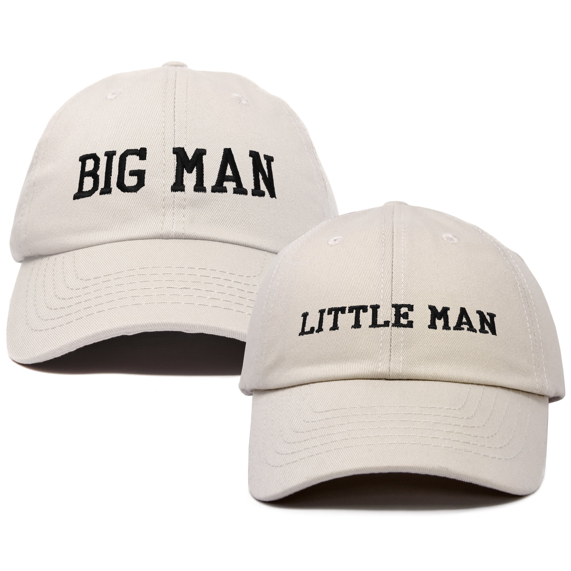 DALIX Big Man Little Man Hat Father Son Matching Cap Fun Gifts in Beige ...