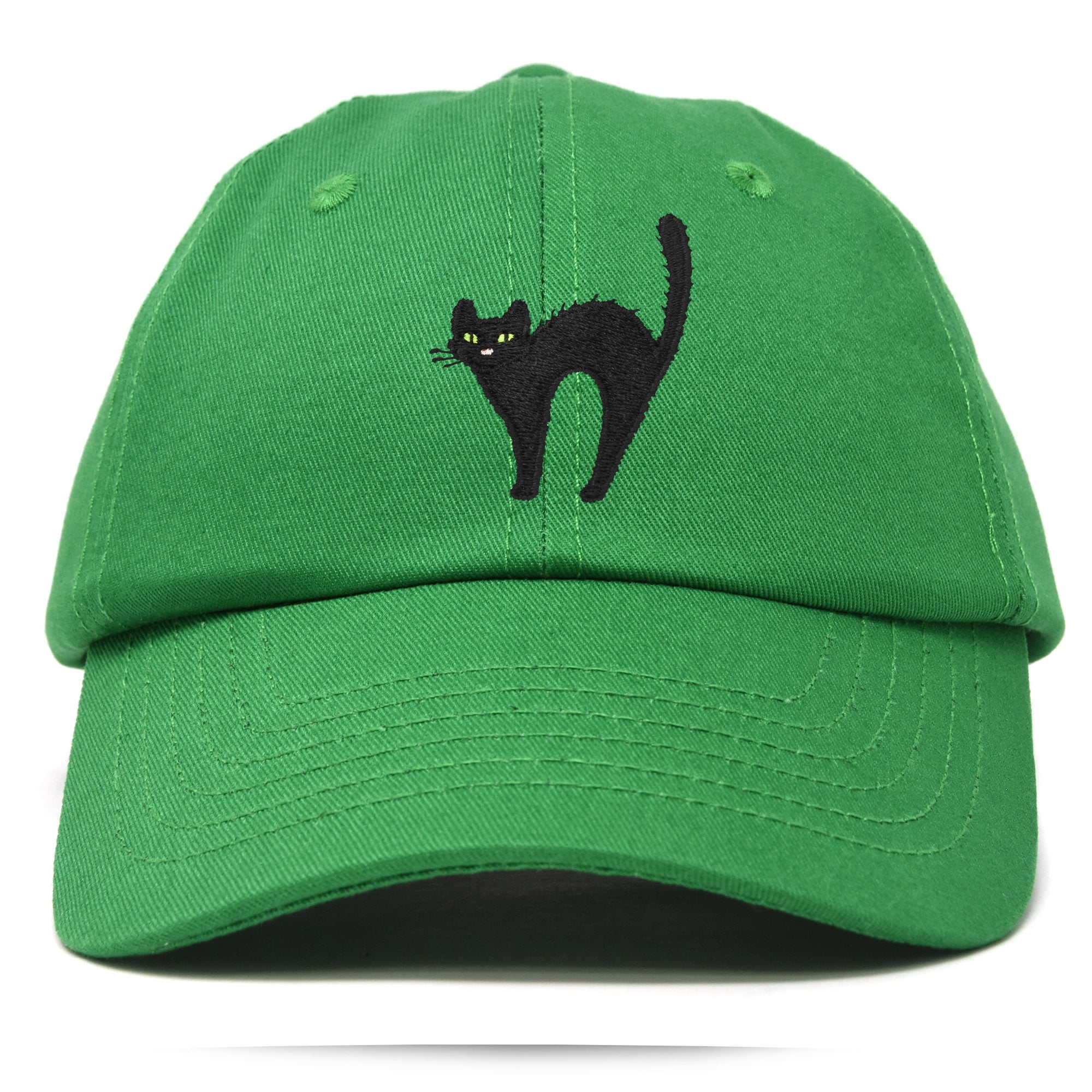 DALIX Black Cat Hat Womens Halloween Baseball Cap in Kelly Green ...